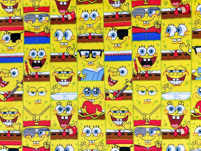 Spongebob Squarepants Yellow Fabric Made in Japan - Etsy