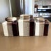 Pier 1 Imports Stoneware Canister Set – Tri-color Rustic Kitchen ...
