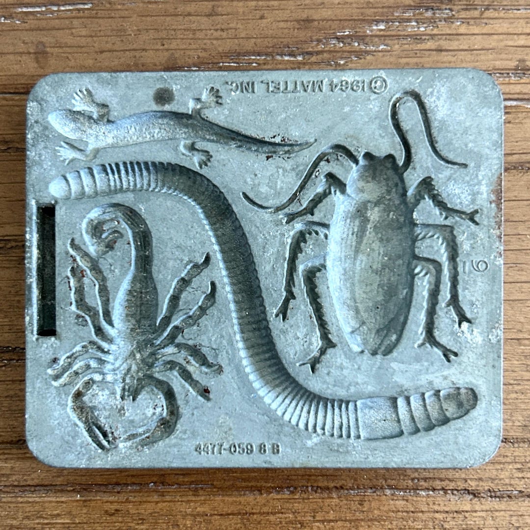 Cool 1964 Metal Creepy Crawlers Thingmaker Mold - Scorpion, Salamander ...