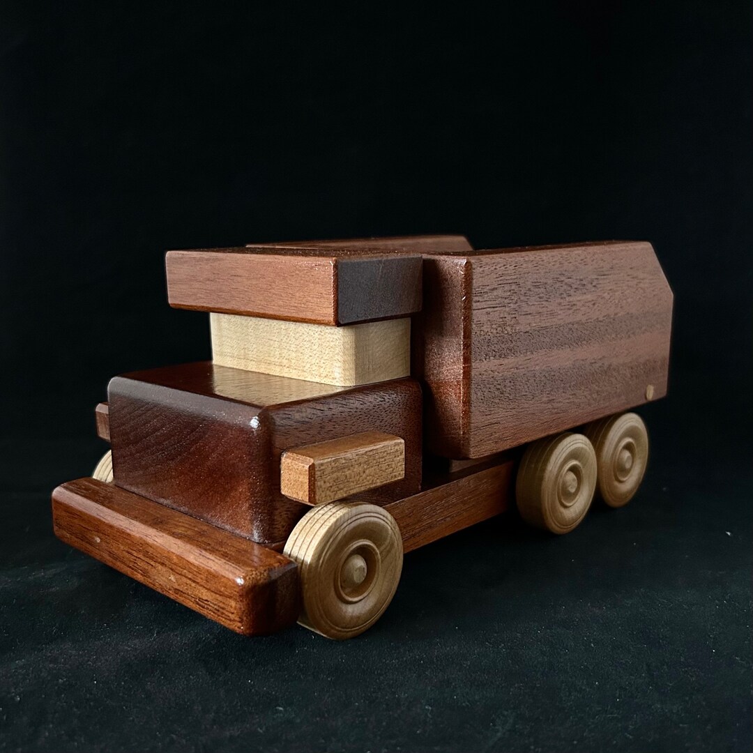 Handcrafted Wooden Dump Truck With Movable Dump Bed Unused 8.5 Long - Etsy