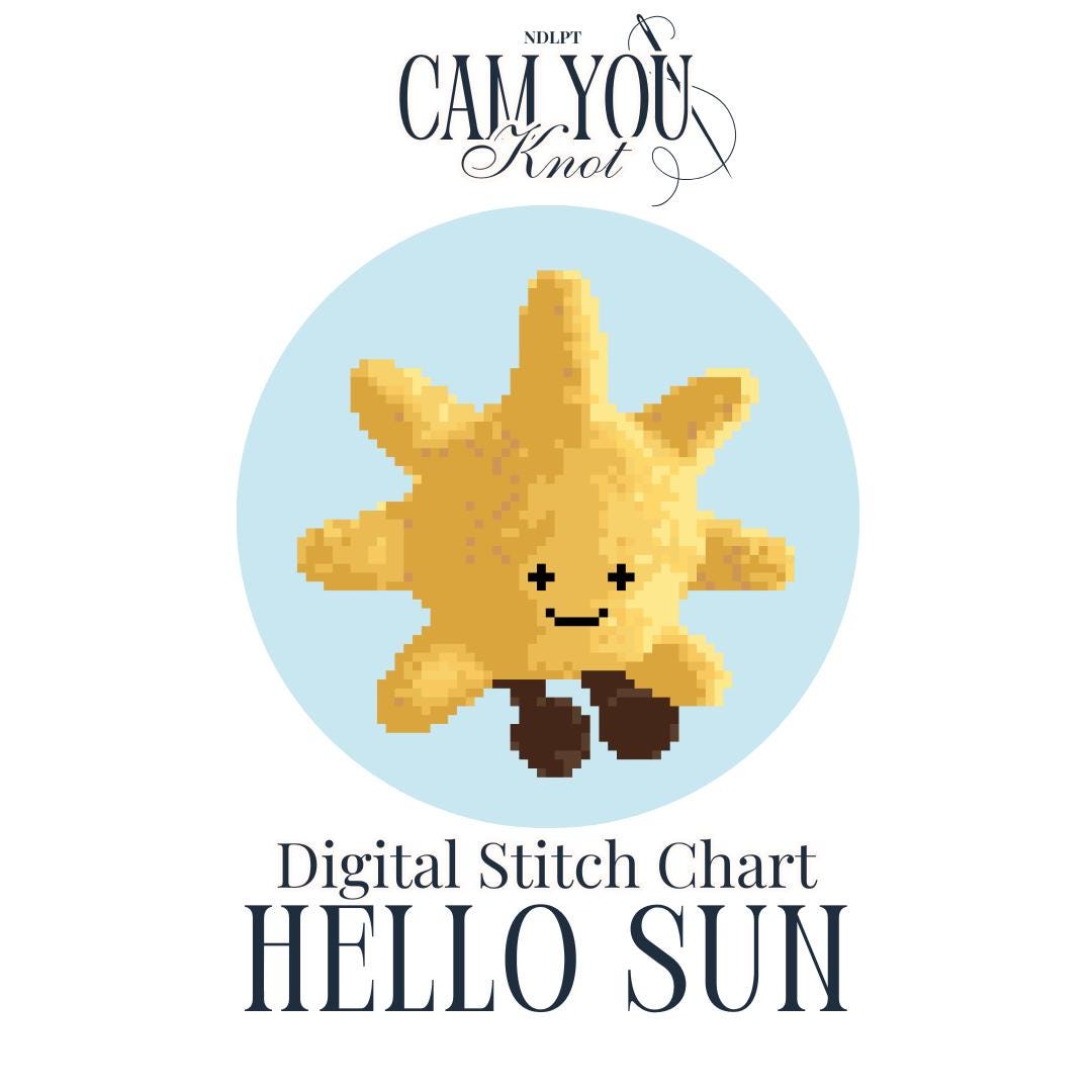 Hello Sun Jelly Digital Needlepoint Stitch Chart - Etsy