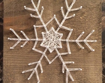 Snowflake string art | Etsy