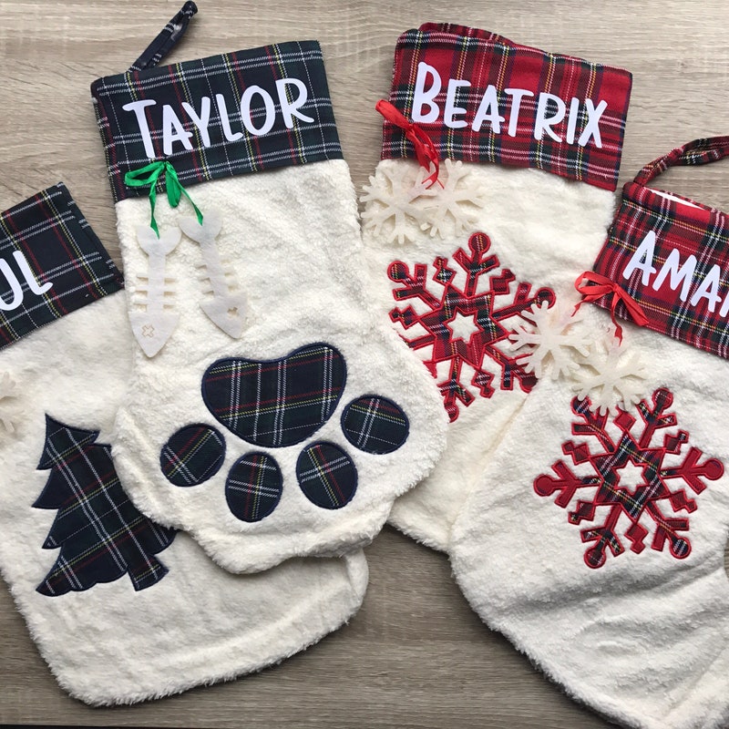 Plaid Stocking - Etsy