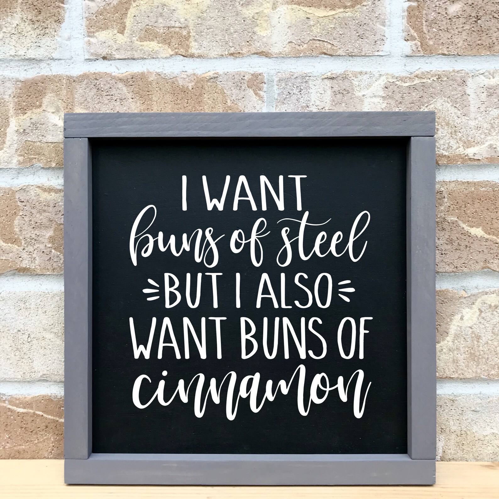 Buns of Steel Framed Wood Sign Cinnamon Buns Funny - Etsy
