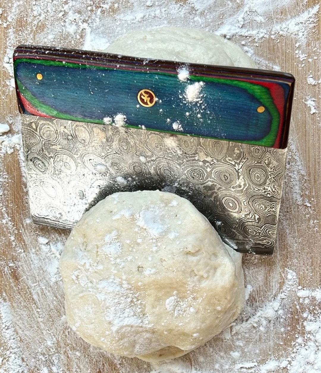 Hand Forged, Damascus Steel, Dough Cutter, Bench Cutter, Scraper ...