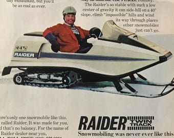 Vintage snowmobile | Etsy