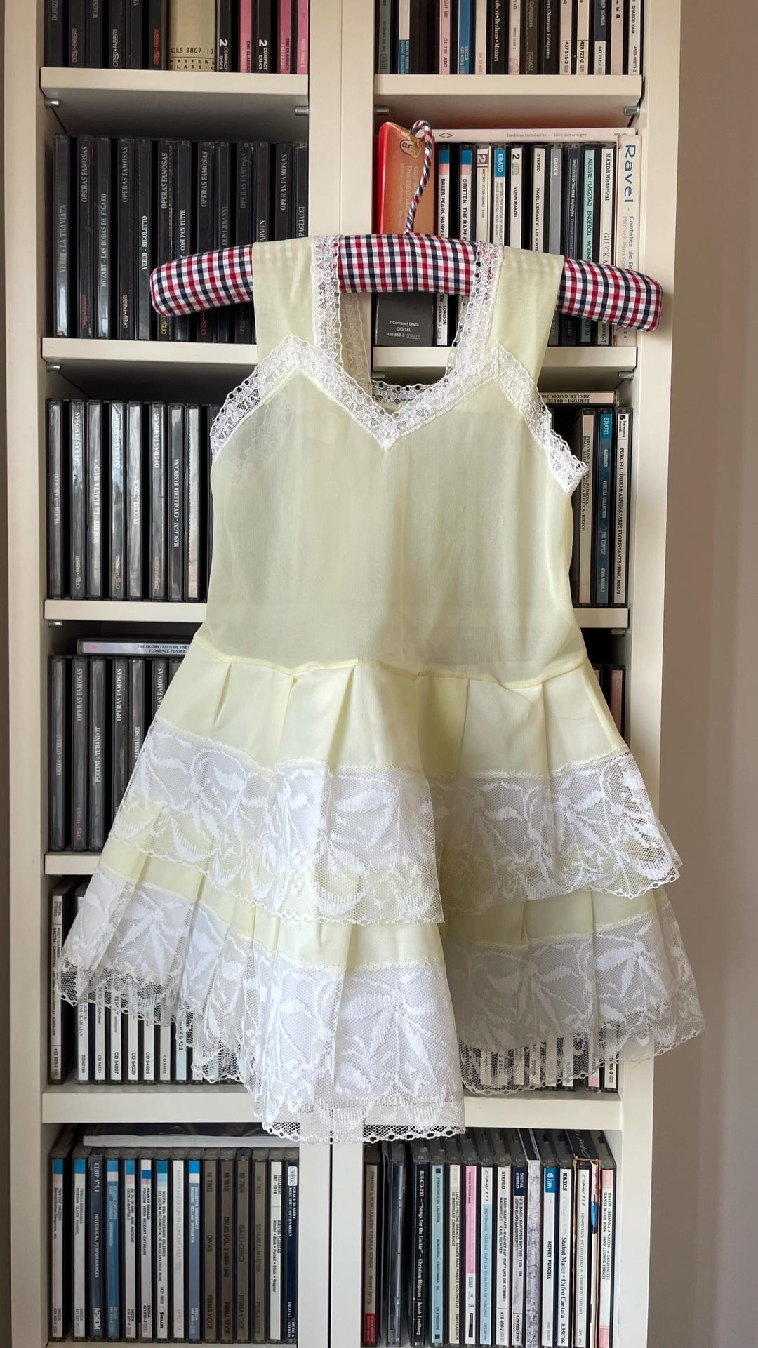 Vintage 50s/60s Pale Yellow Nylon & Lace Baby Girl Lingerie Ruffled ...