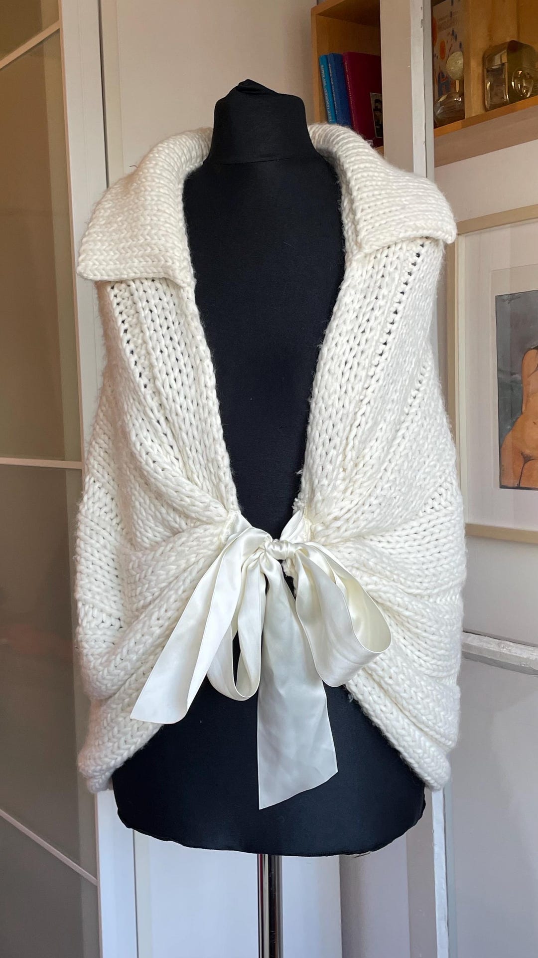 Rare Furla off White Collared Shrug/wrap/cape/shawl - Etsy