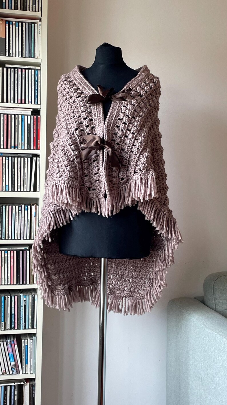 Vintage Handmade Hazelnut Crochet Shawl - Etsy