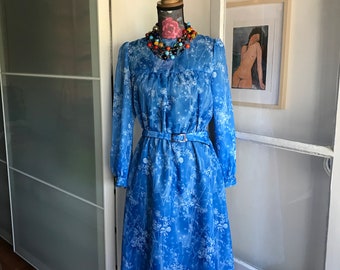 Blue Dress Vintage | Etsy