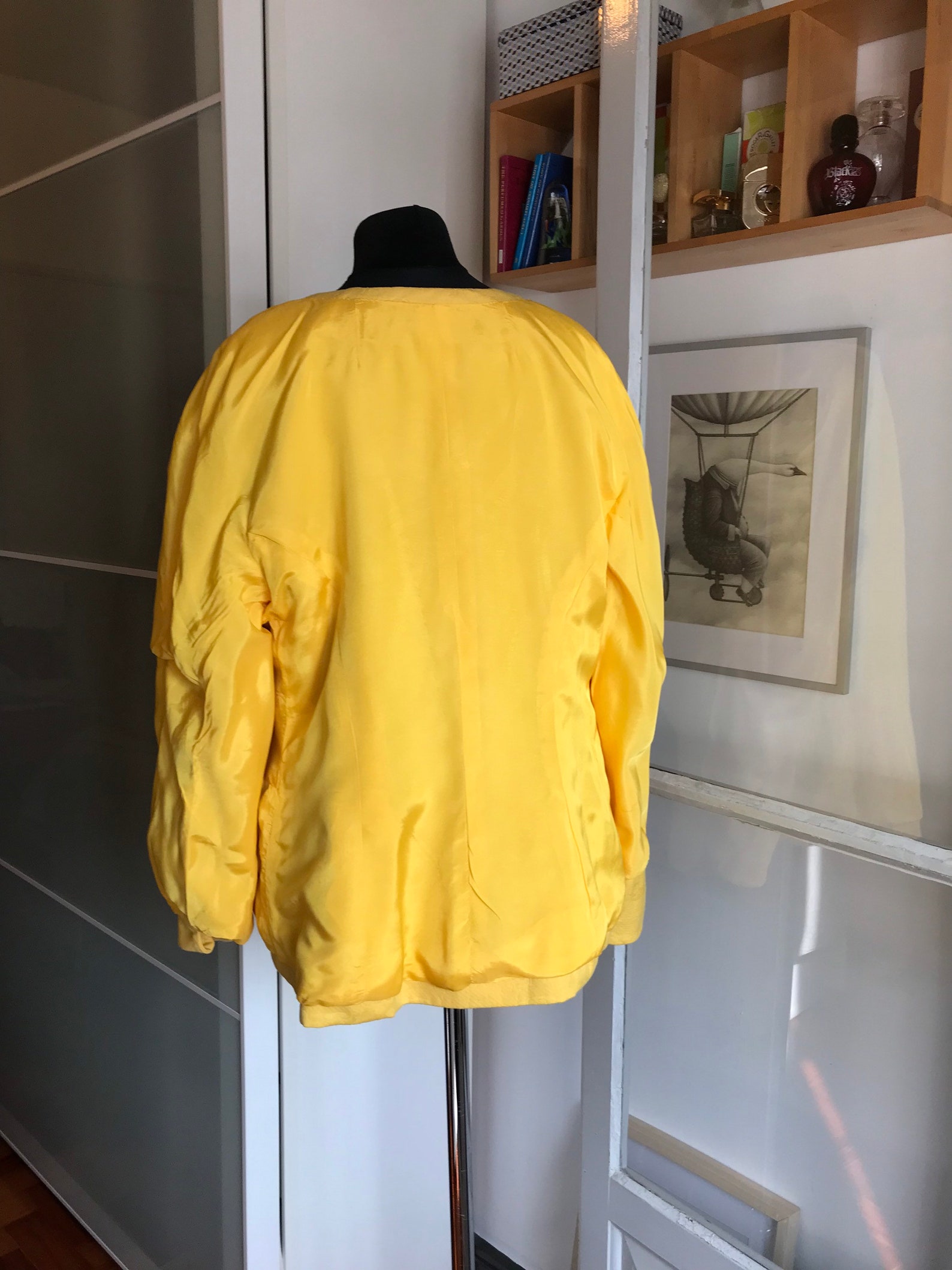 Vintage 60s/70s Yellow Cotton Asymmetrical Peplum Jacket; Spring/summer ...