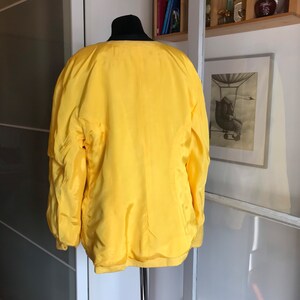 Vintage 60s/70s Yellow Cotton Asymmetrical Peplum Jacket; Spring/summer ...
