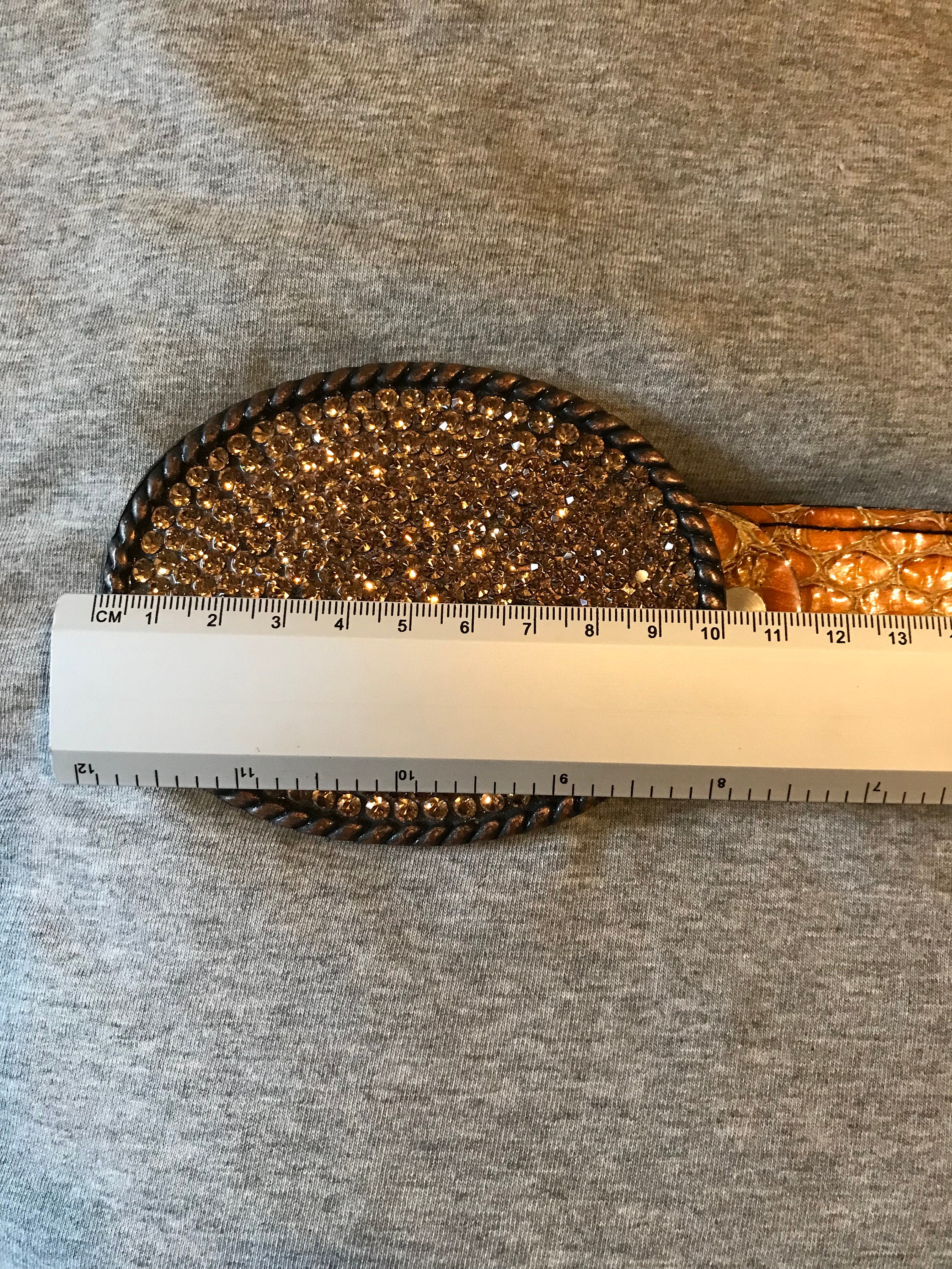 Vintage 70s/80s Yellow Snake Skin Imitation Belt With Large - Etsy