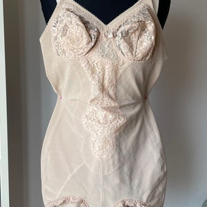 Vintage 60s/70s Triumph Beige One Piece Corselette Girdle Bodysuit ...