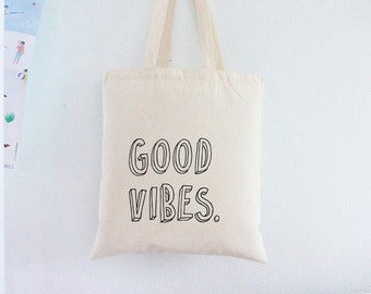 Good vibes tote bag | Etsy