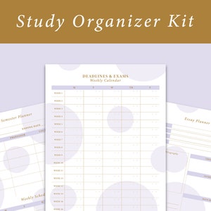 Study Kit Organizer, College Planner, Academic Planner, Student Planner ...