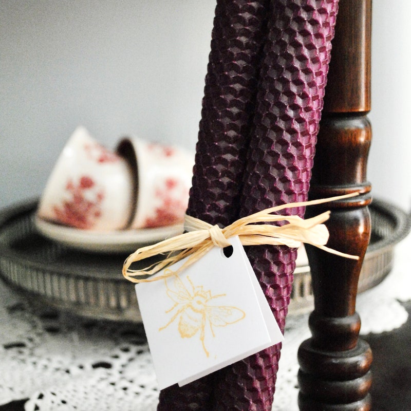 Mulberry Beeswax Candle - Etsy