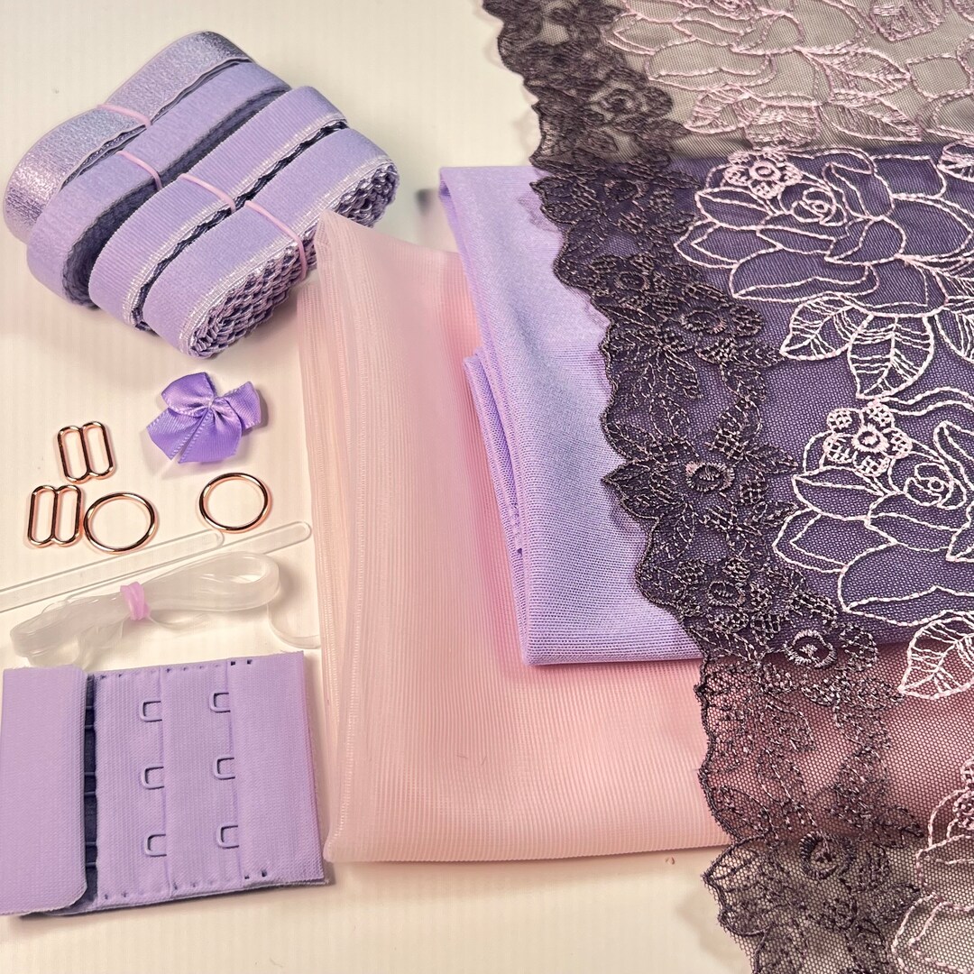 Berry Blossom Bra Making Kit | Bra Sewing Kit | Non Stretch | Light ...