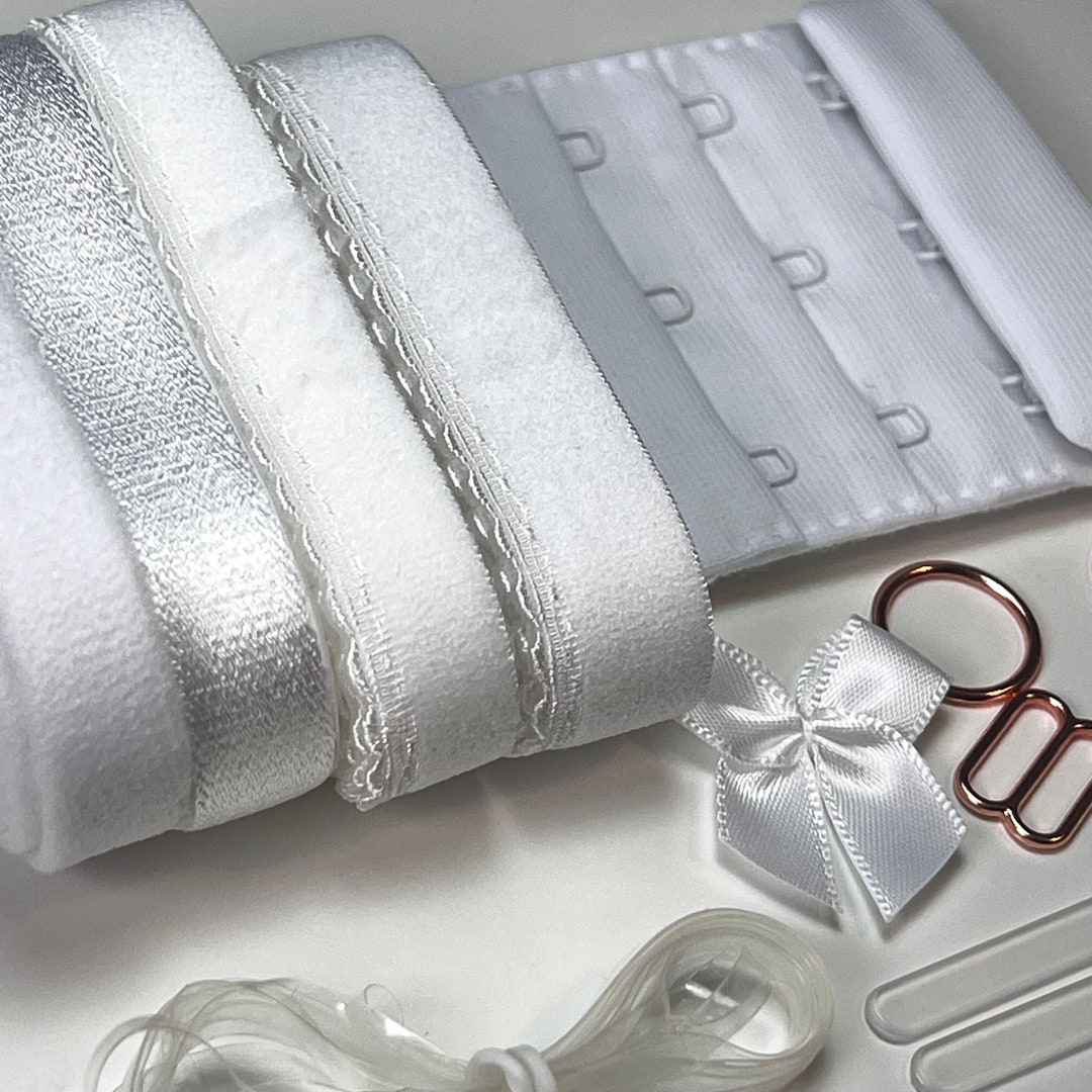 Bra Findings Kit - White Bra Elastics Set - Bra Elastics Set - Bra ...