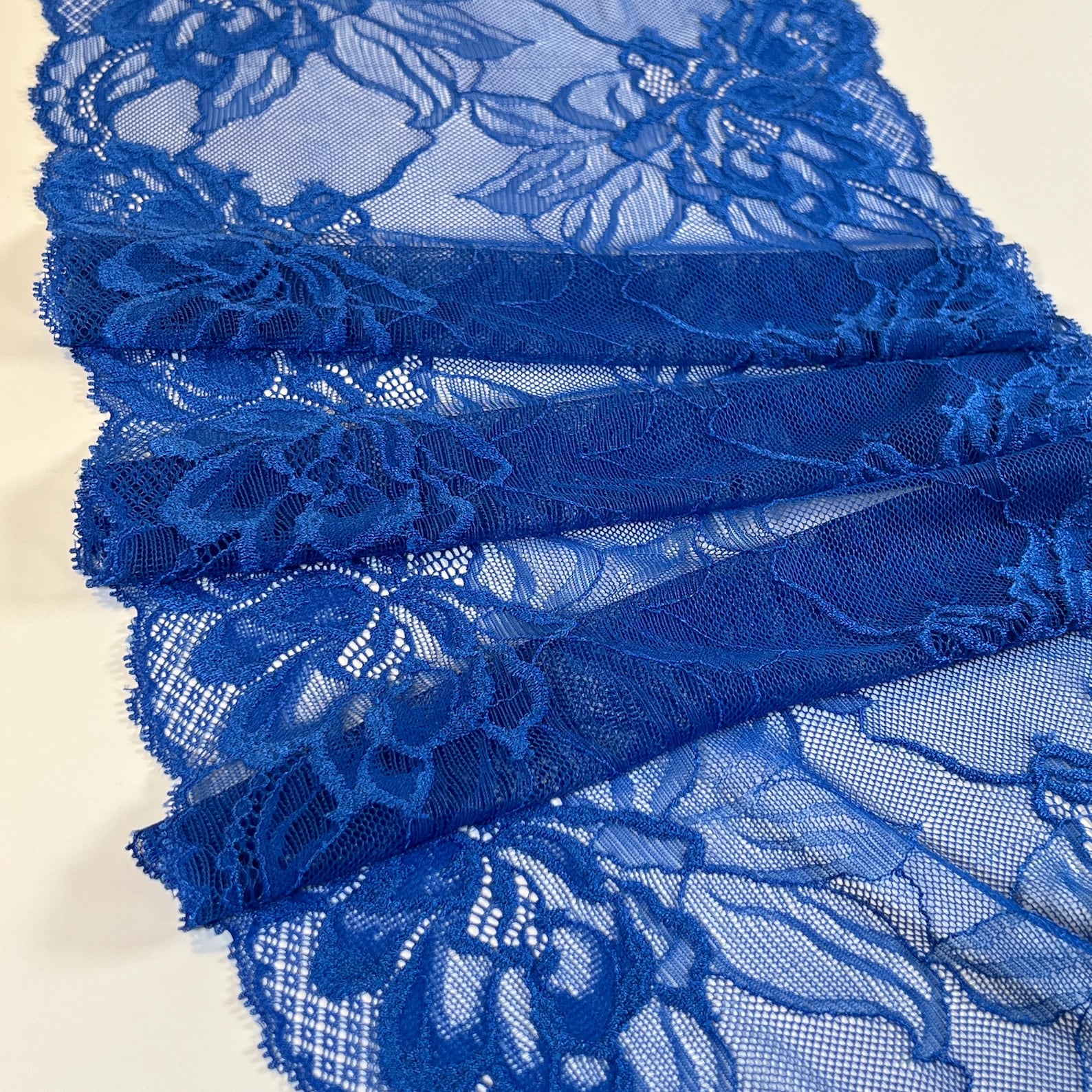 Royal Blue Lace - Premium Nylon Stretch Lace by the Yard - True Blue ...