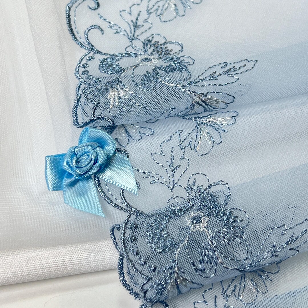 Baby Blue Floral Premium Bra Making Kit | Bra Sewing Kit | Non Stretch ...