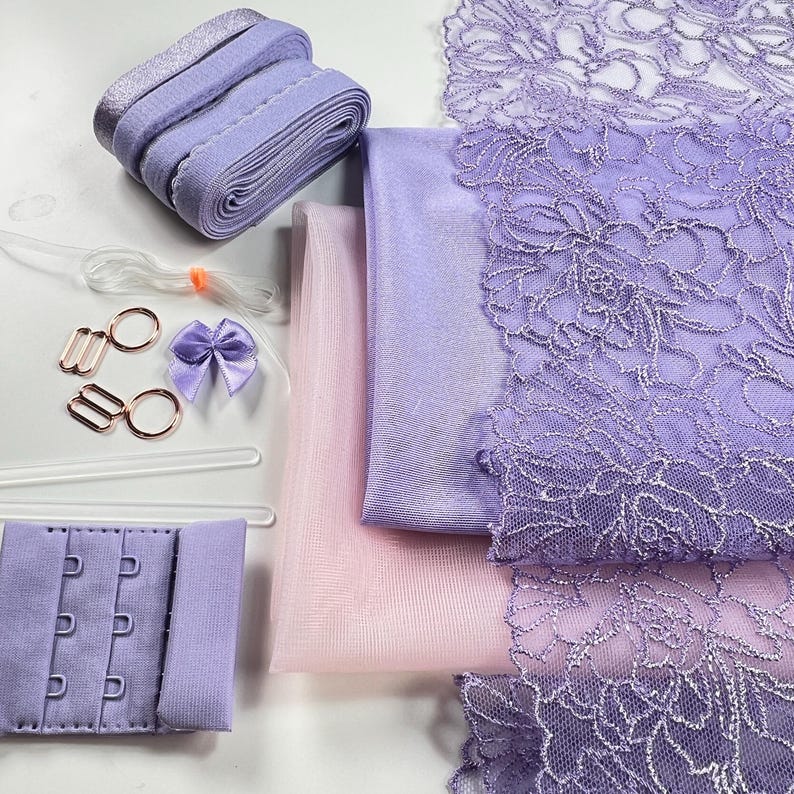Lavender Dream Bra Making Kit | Bra Sewing Kit | Non Stretch | Bra Kit ...