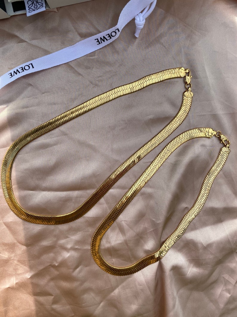 18k Gold Plated Snake Chain Thick Gold Snake Chain gold - Etsy