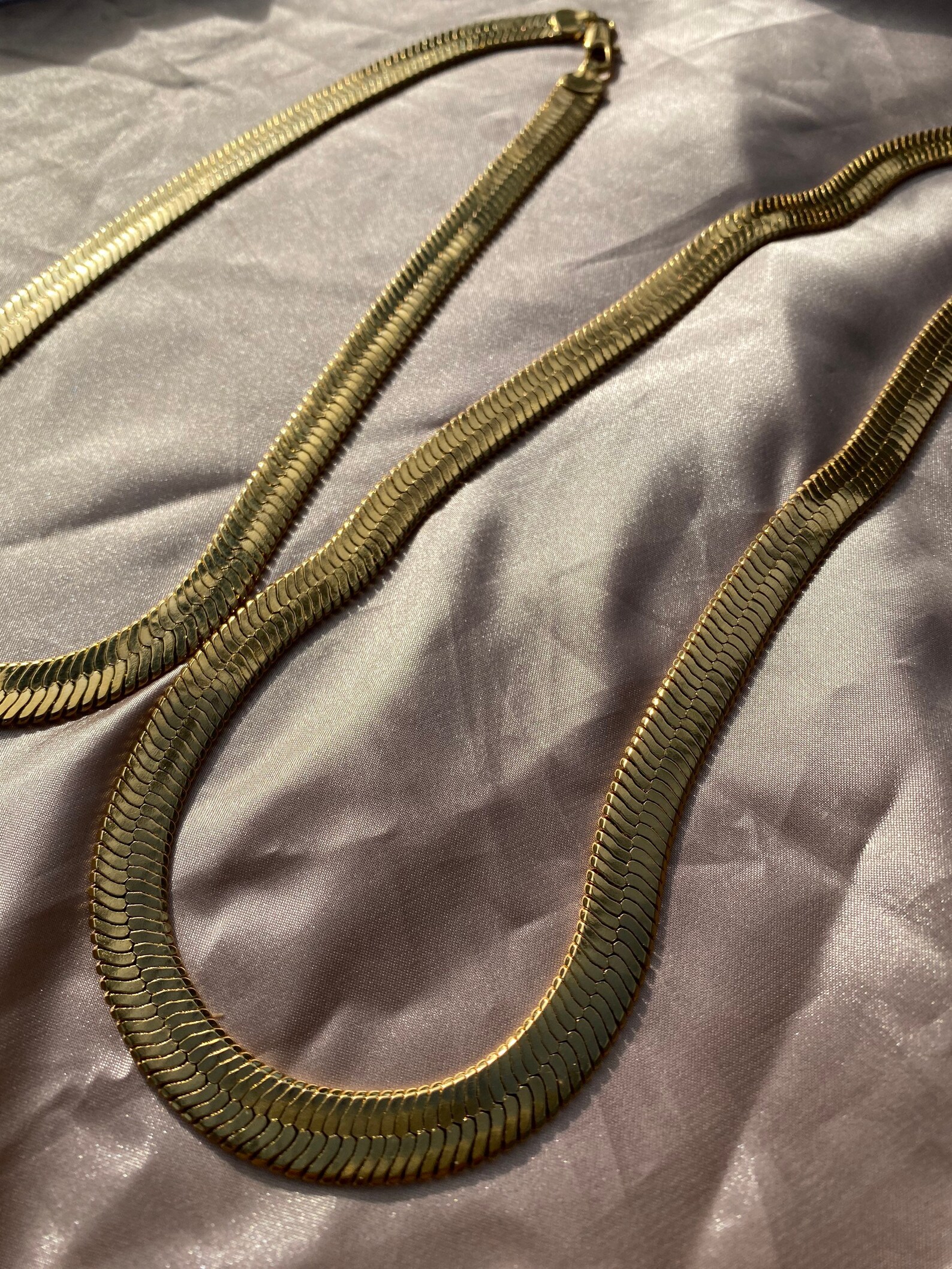 18k Gold Plated Snake Chain Thick Gold Snake Chain gold - Etsy