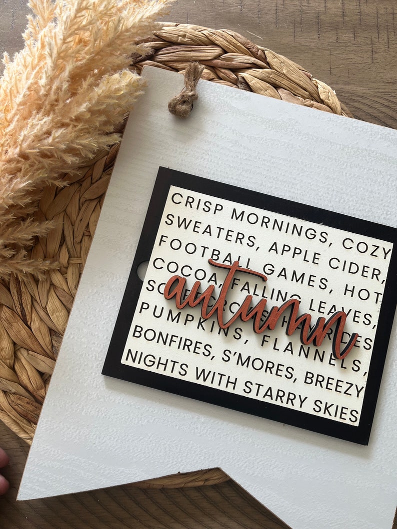 Autumn | Autumn Sign | Fall Sign | Door Decor | Pennant Sign | Front ...
