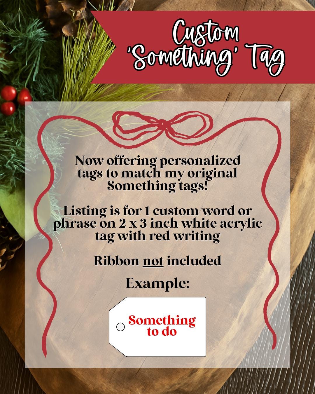 Custom Christmas Tags | Holiday Tags | Gift Tags | Something You Want ...