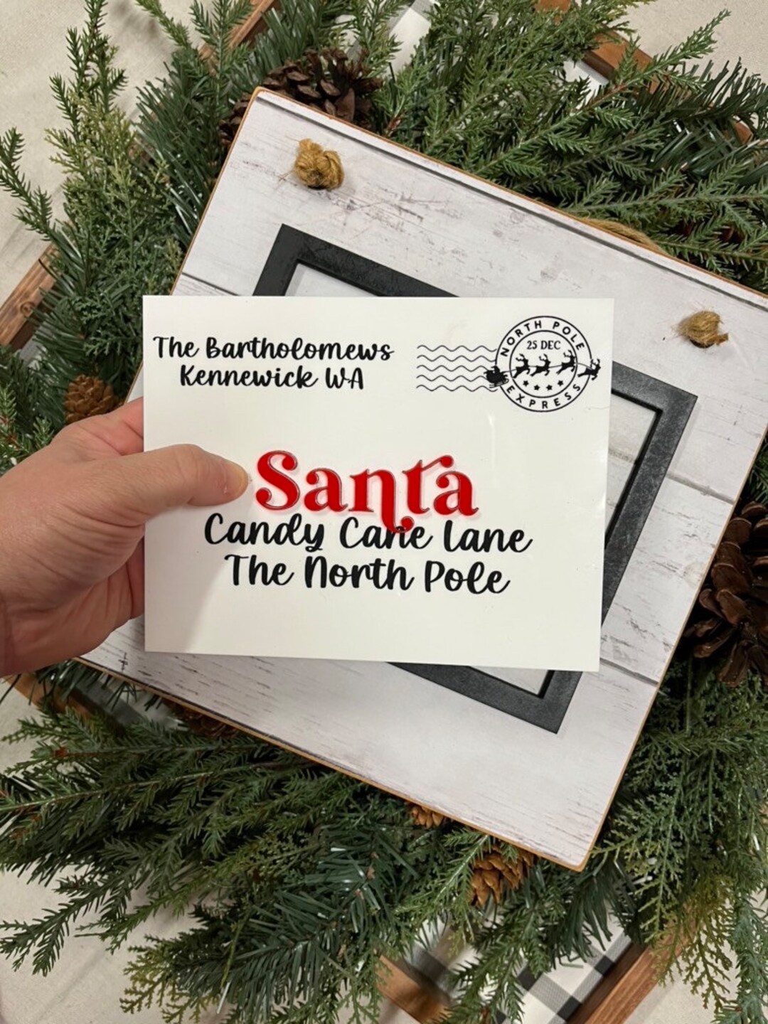 To Santa | Christmas | Custom Name | Door Decor | Magnetic Sign | Front ...
