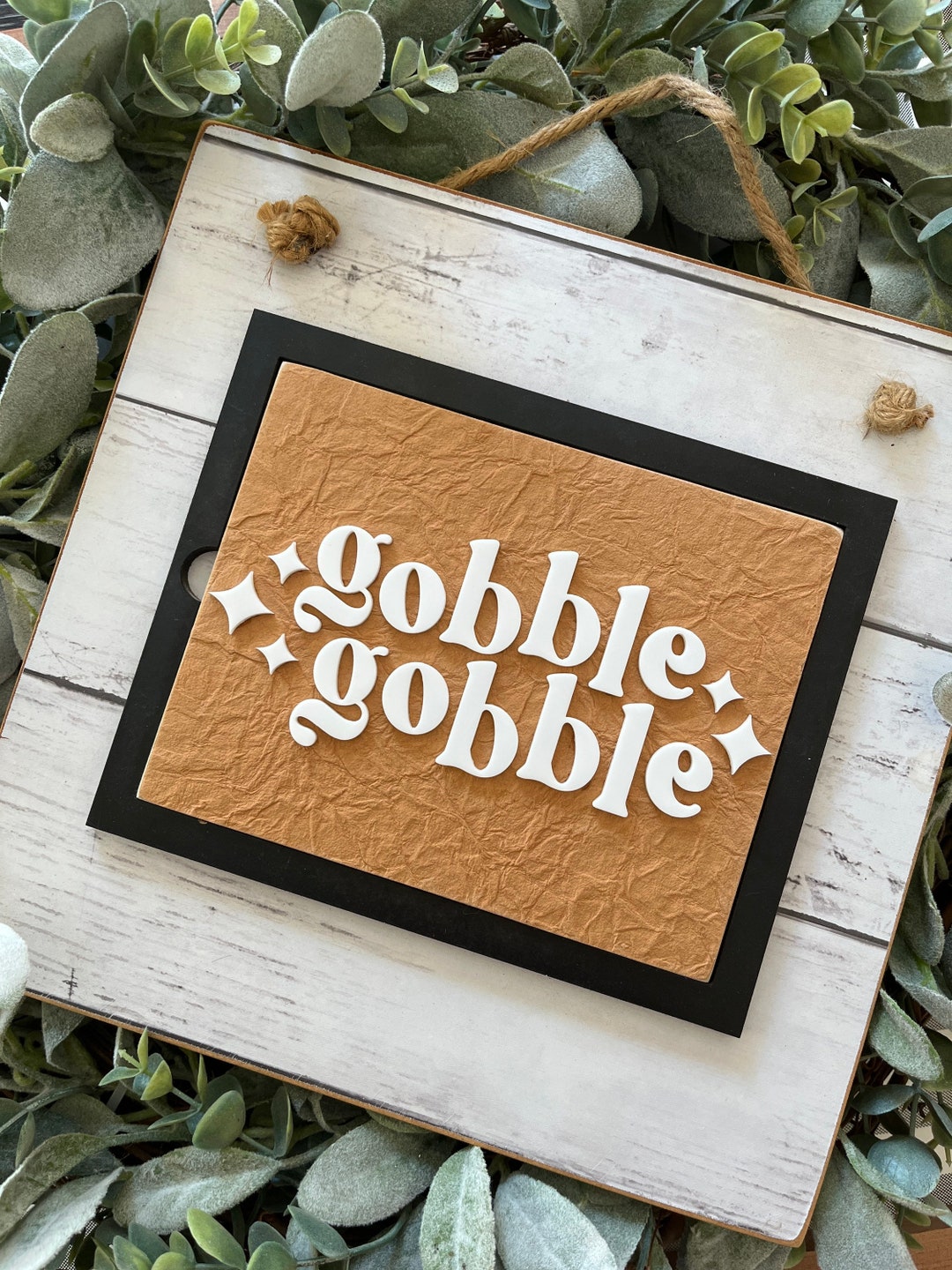 Gobble Gobble | Thanksgiving | Fall Sign | Door Decor | Pennant Sign ...
