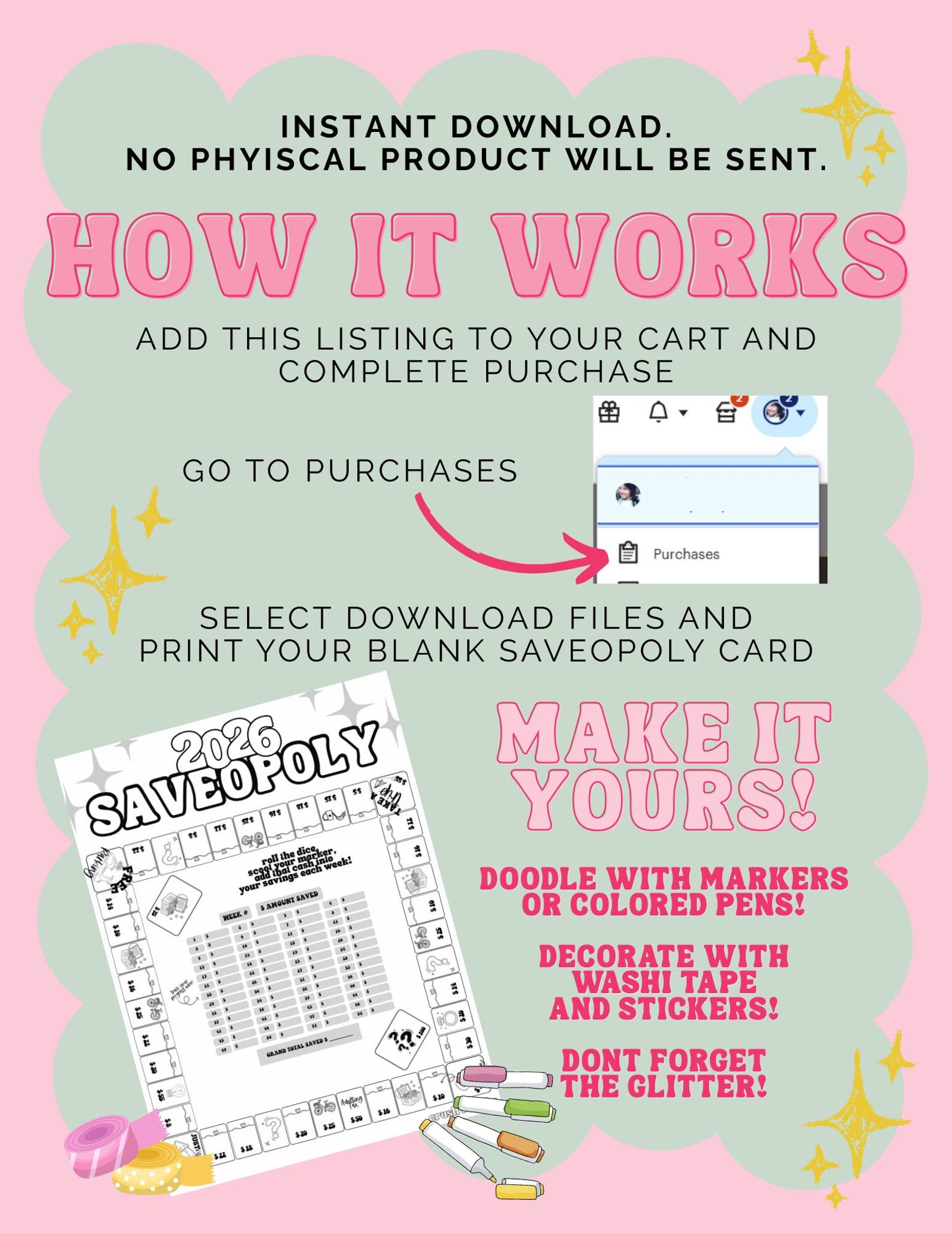 Saveopoly | Savings Challenge Game | Money Saving Printable | Budget ...