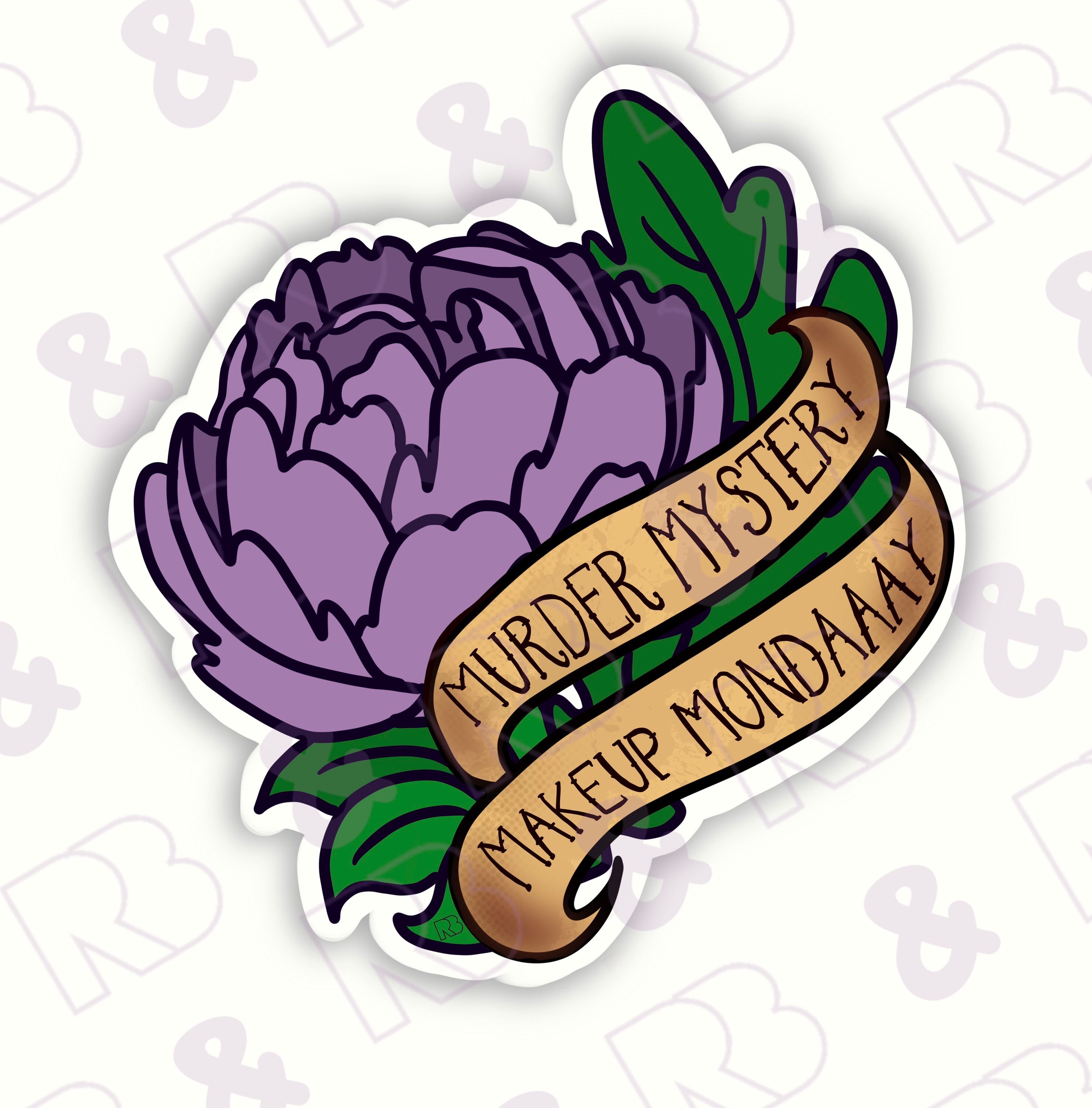 Murder Mystery Makeup Mondaaay Sticker | Etsy