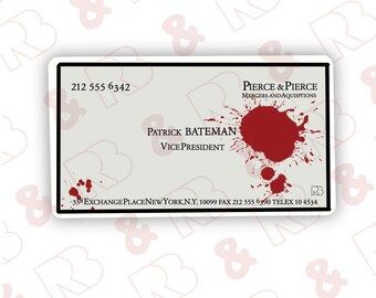Patrick Bateman Business Card - Etsy