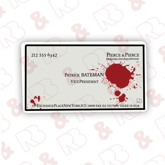 Patrick Bateman Business Card Sticker | Etsy