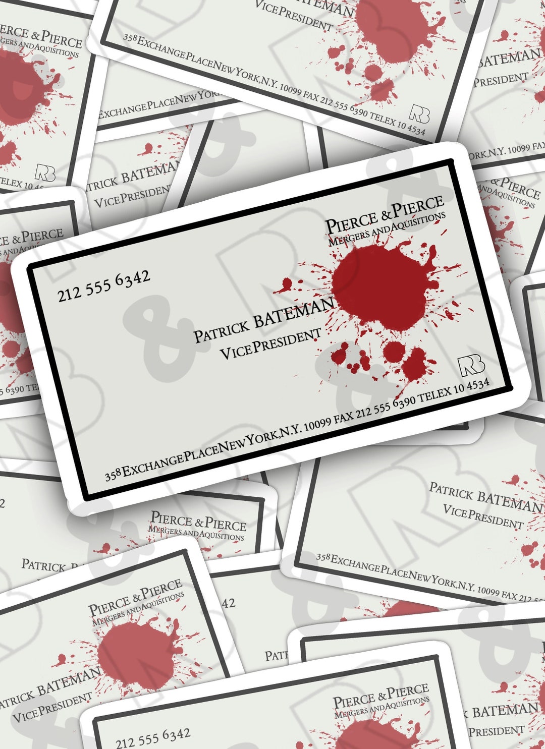Patrick Bateman Business Card Sticker - Etsy