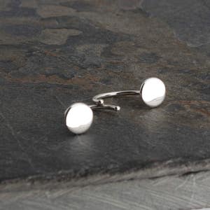 5mm Huger Hoops Flat Disc Hugging Hoops Tiny Earrings | Etsy