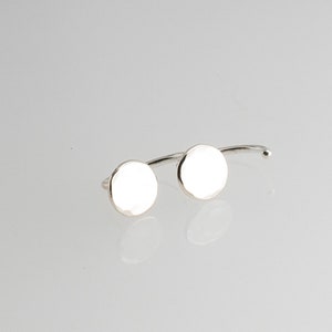 5mm Huger Hoops Flat Disc Hugging Hoops Tiny Earrings | Etsy