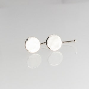 5mm Huger Hoops Flat Disc Hugging Hoops Tiny Earrings | Etsy