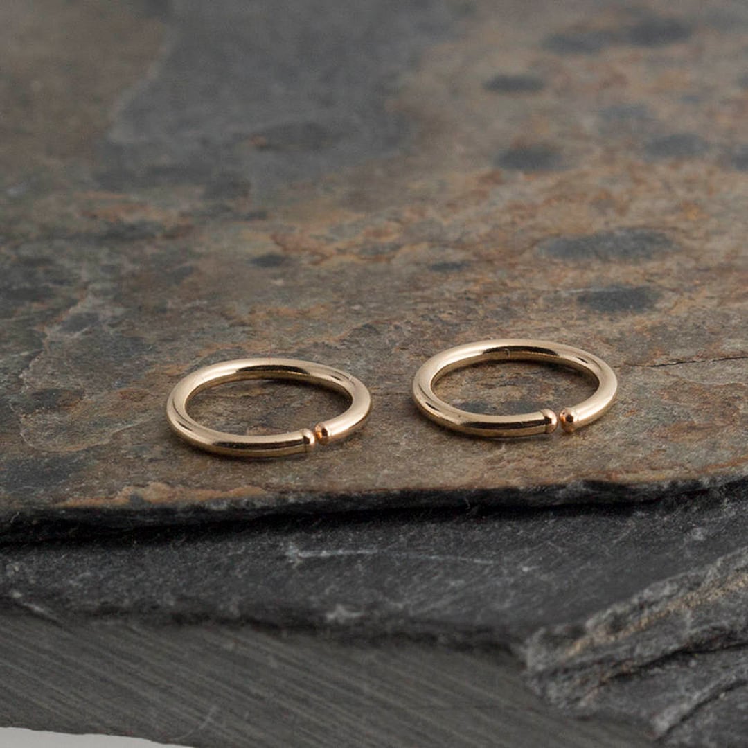 9mm Gold Huggie Hoop Piercing Earrings, Tiny Hoops, Everyday Earrings ...