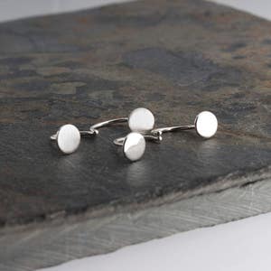 5mm Huger Hoops Flat Disc Hugging Hoops Tiny Earrings | Etsy