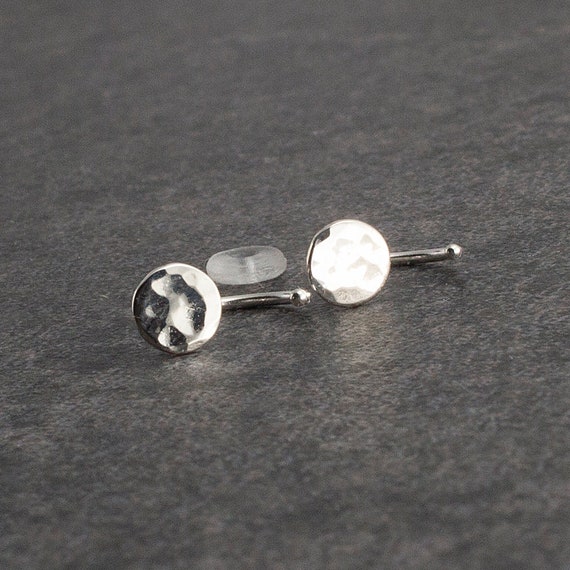 5mm Huger Hoops Flat Disc Hugging Hoops Tiny Earrings | Etsy