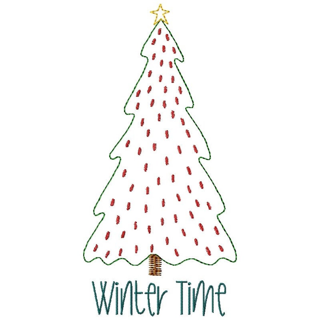 Tree1 Wintertime Machine Embroidery Design - Etsy