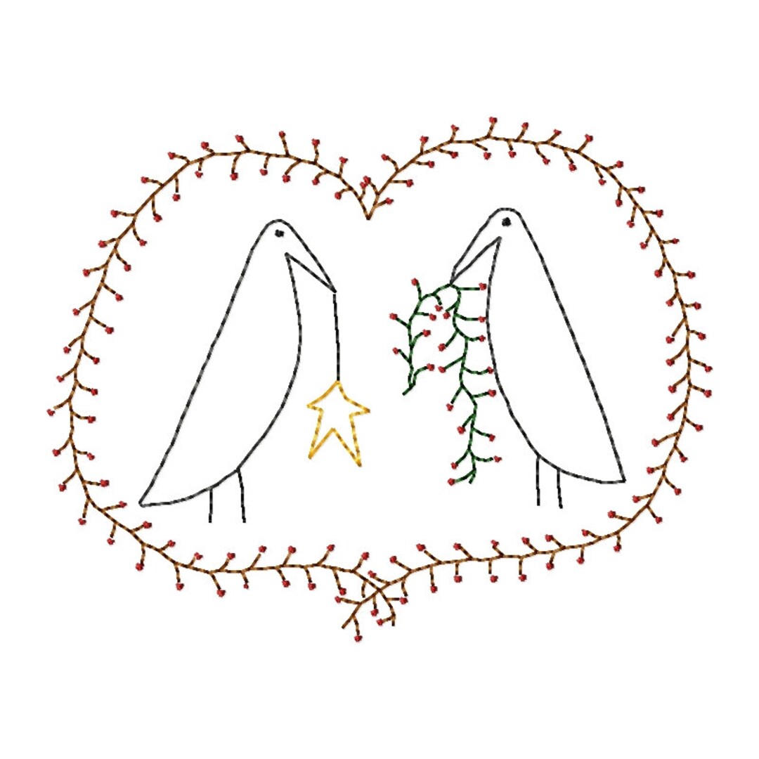 Kindred Spirits - Outline Machine Embroidery Design - Etsy