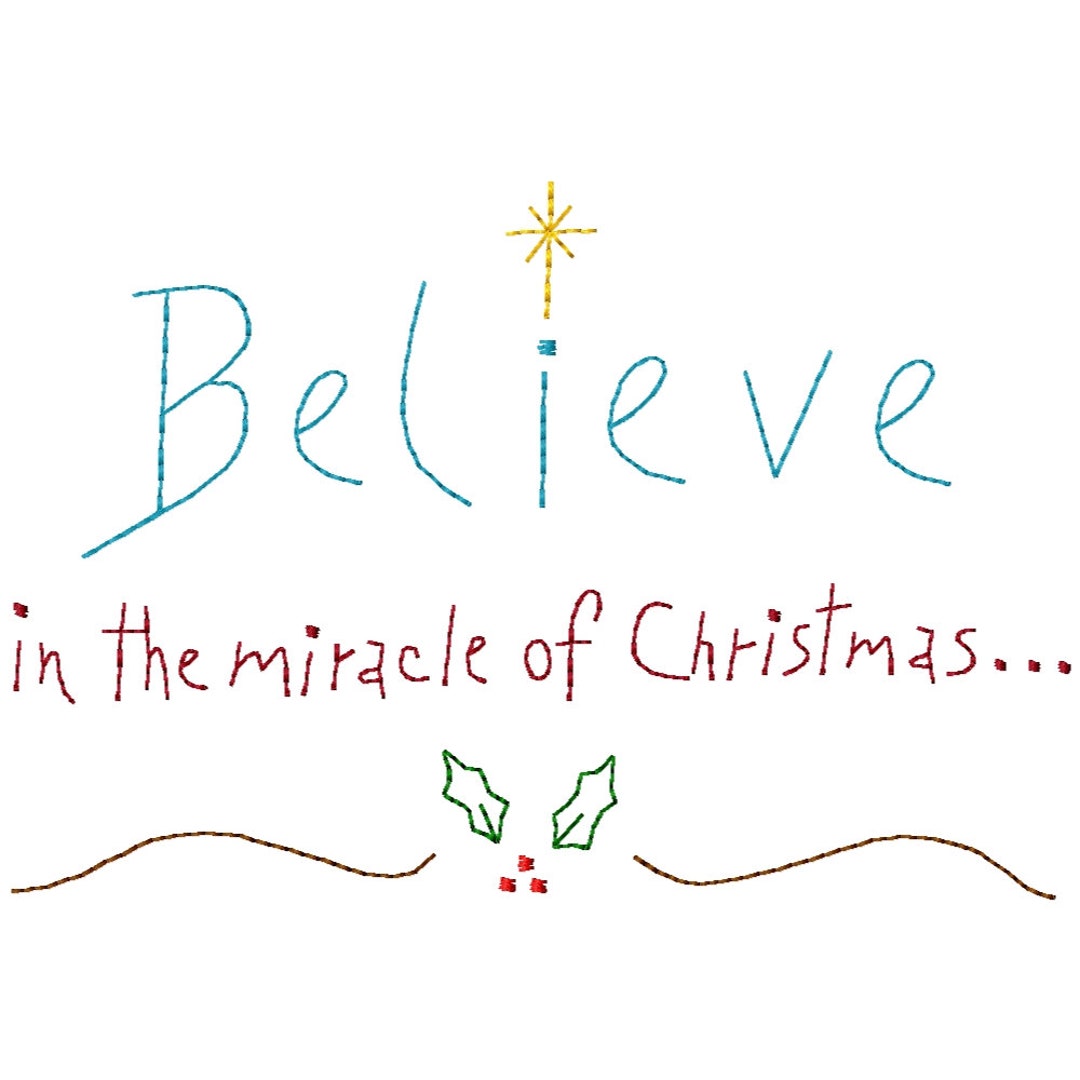 Believe Machine Embroidery Design - Etsy