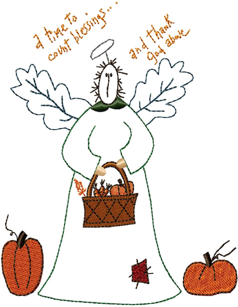 Harvest Angel-outline Machine Embroidery Design - Etsy
