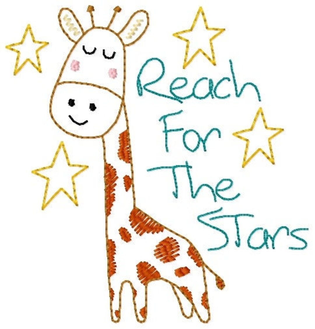 Giraffe Machine Embroidery Design - Etsy