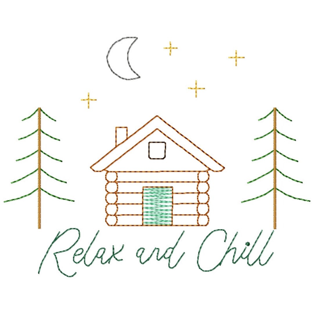 Relax and Chill Machine Embroidery Design - Etsy