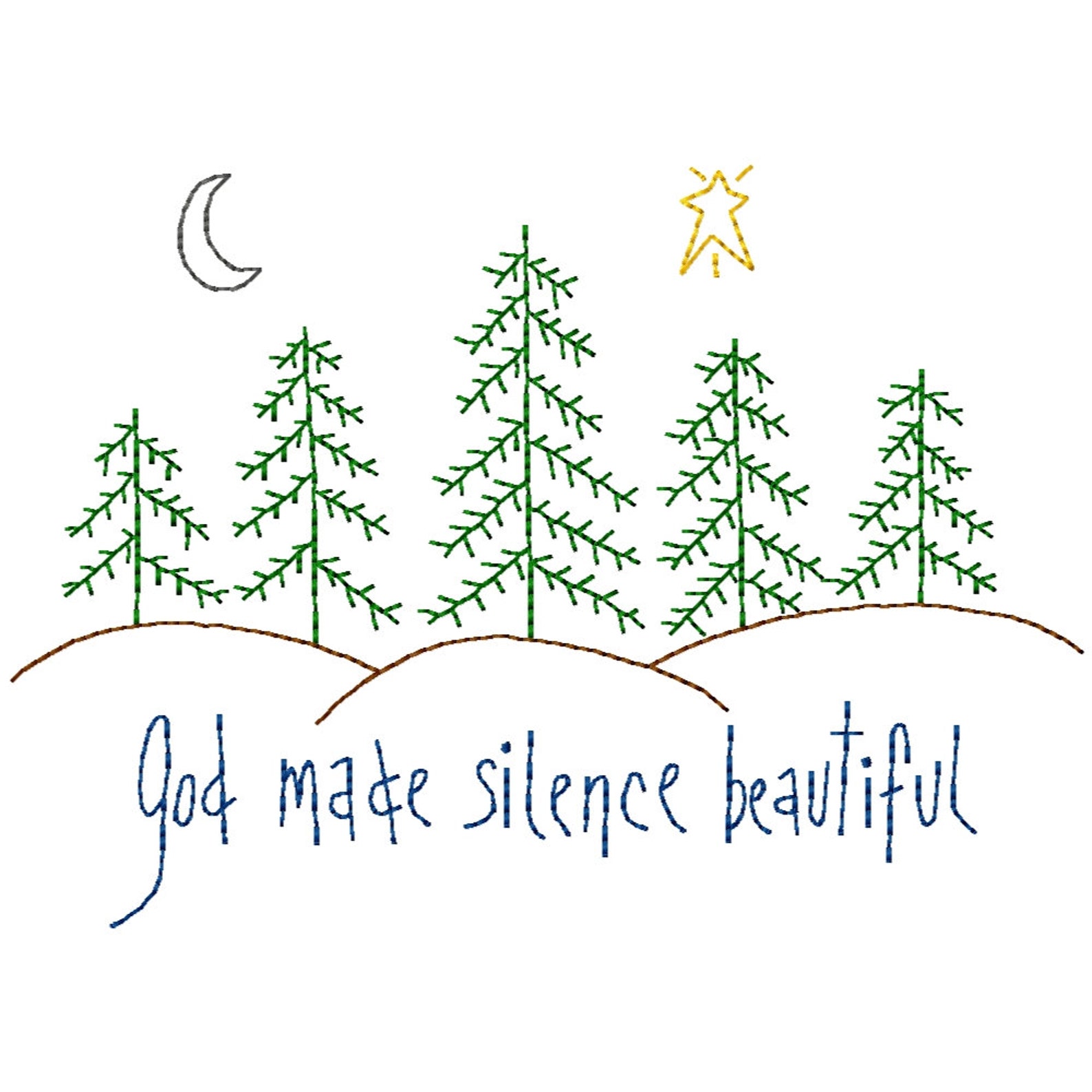 Silence Machine Embroidery Design - Etsy